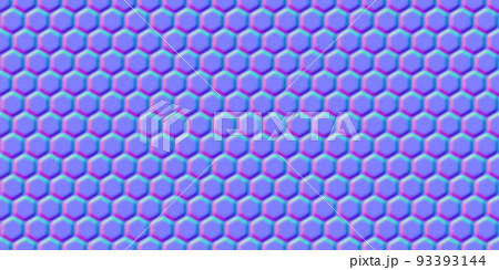 Normal map of honeycomb or metal grid seamless...のイラスト素材 [93393144] - PIXTA