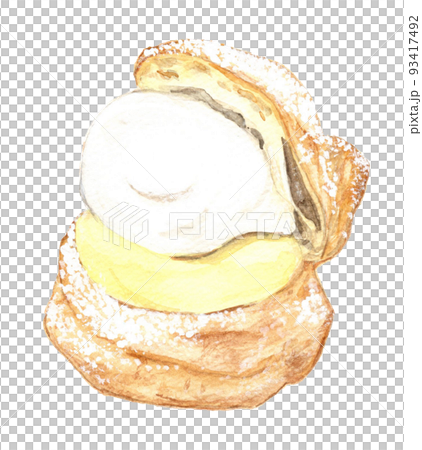 Hand-painted watercolor delicious-looking cute... - Stock Illustration ...