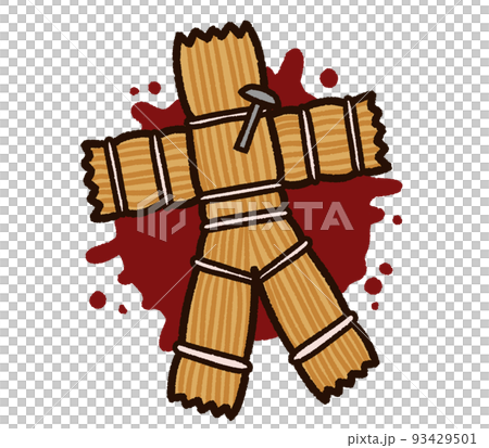 Cursed Straw Doll with Nails - Stock Illustration [93429501] - PIXTA