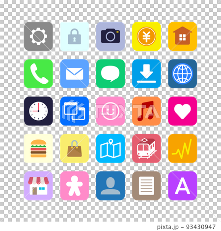 Illustration set 1 of various application buttons - Stock Illustration ...