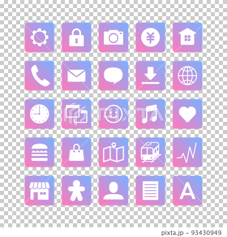 Illustration set 3 of various application buttons - Stock Illustration ...