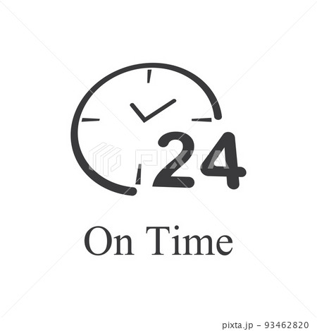 24 hour time icon vector illustration designのイラスト素材 [93462820] - PIXTA