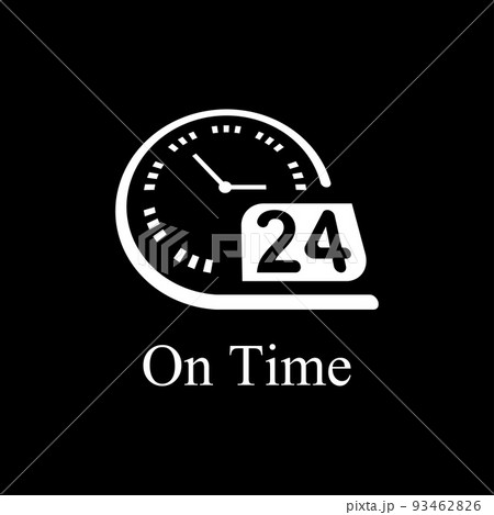 24 hour time icon vector illustration designのイラスト素材 [93462826] - PIXTA