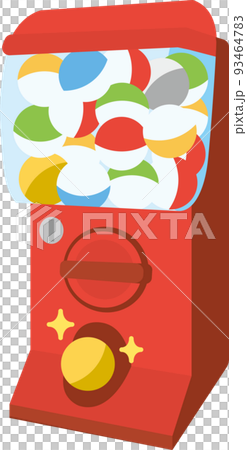 Flat design illustration of red capsule toy... - Stock Illustration ...