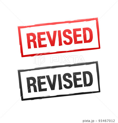 Revised stamp sign grunge style. Vector stock...のイラスト素材 [93467012] - PIXTA