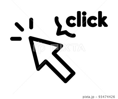 クリック アイコン ベクターイラストのイラスト素材 [93474426] - PIXTA