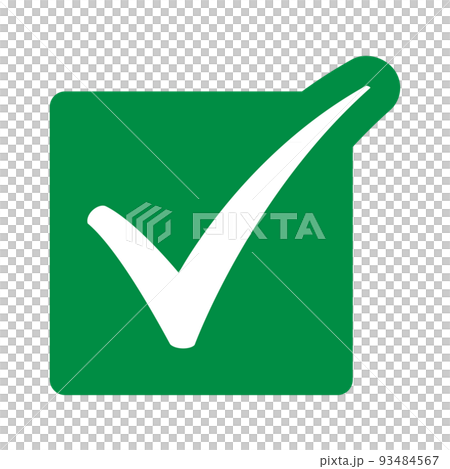 Square check mark single item green - Stock Illustration [93484567] - PIXTA