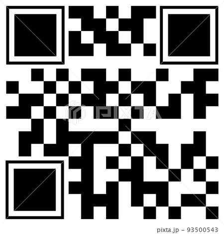 Black QR code. Pandemic, coronavirus,...のイラスト素材 [93500543] - PIXTA