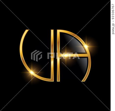 Golden VA Monogram Initial Logo Signのイラスト素材 [93506767] - PIXTA