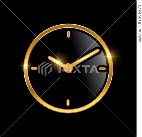 Golden Clock Symbol Logo Signのイラスト素材 [93506871] - PIXTA