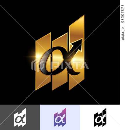 Golden Alpha Illustration Signのイラスト素材 [93507373] - PIXTA