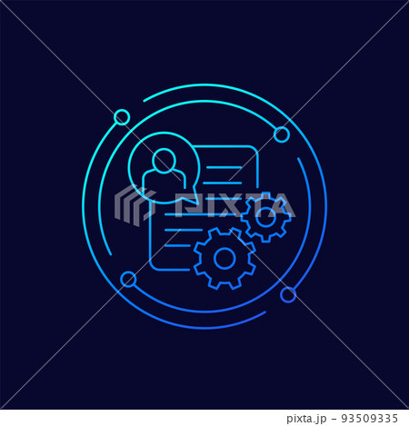 project manager line icon, vectorのイラスト素材 [93509335] - PIXTA