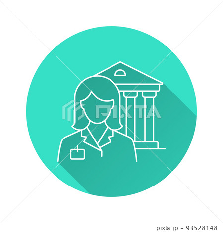 Museum curator icon with long shadow for...のイラスト素材 [93528148] - PIXTA