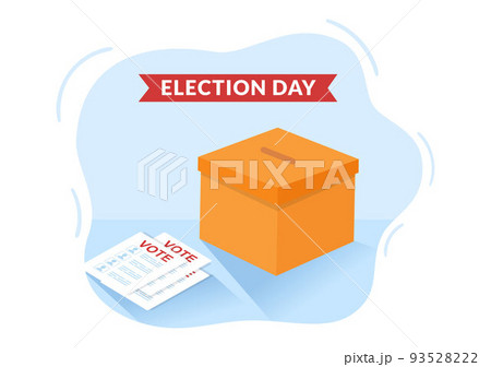 Election Day Political Hand Drawn Cartoon Flat...のイラスト素材 [93528222] - PIXTA
