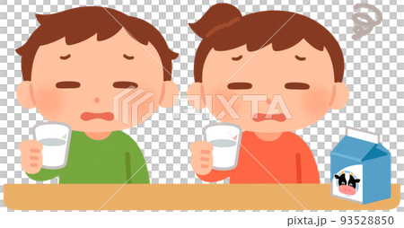 Boys and girls who don't like milk - Stock Illustration [93528850] - PIXTA