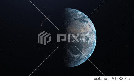 Planet Earth from outer space. Realistic...のイラスト素材 [93538017] - PIXTA