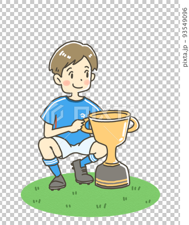 Soccer player illustration Winning scene - Stock Illustration [93549096 ...