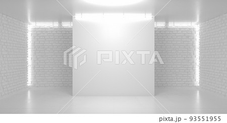 Simple bright white background. Illuminated...のイラスト素材 [93551955] - PIXTA
