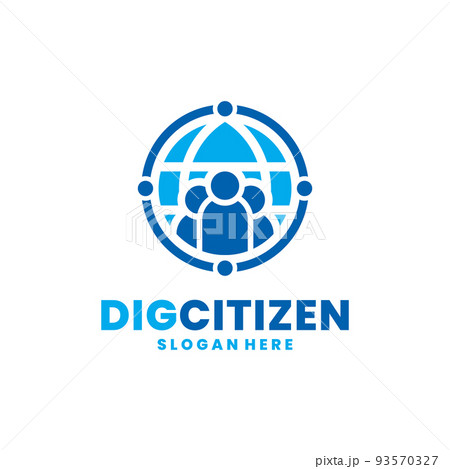 Digital Citizen logo vector. Social technology...のイラスト素材 [93570327] - PIXTA