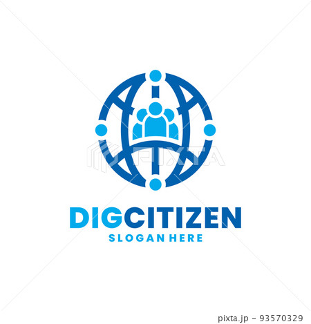 Digital Citizen logo vector. Social technology...のイラスト素材 [93570329] - PIXTA