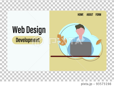 Web designer man and web page developer... - Stock Illustration ...
