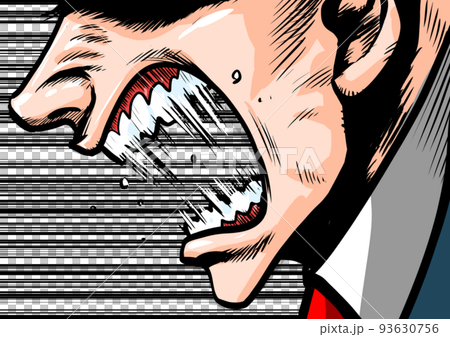 Manga graphic style illustration of a shouting... - Stock Illustration ...
