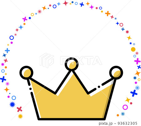 金色の王冠のアイコン。優勝、勝者を示すランキング素材。のイラスト素材 [93632305] - PIXTA