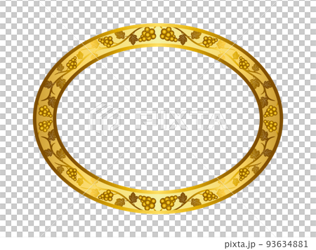 gold frame decoration grape - Stock Illustration [93634881] - PIXTA