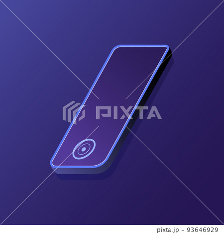 Smartphone 3d icon. Stylish smartphone isolated...のイラスト素材 [93646929 ...