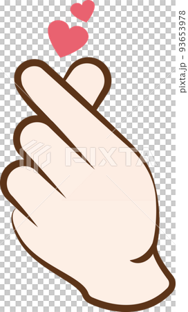 finger heart finger sign illustration - Stock Illustration [93653978 ...