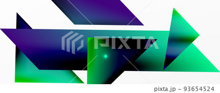 Dynamic 3d geometric abstract background....のイラスト素材 [93654524] - PIXTA