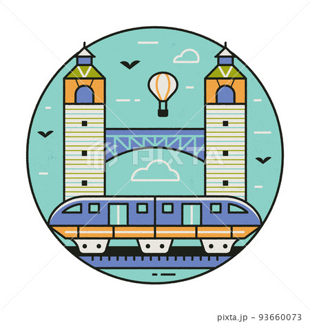 Singapore Sentosa Island Monorail Circle Iconのイラスト素材 [93660073] - PIXTA