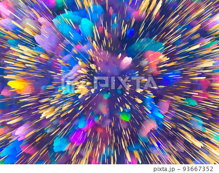 Color explosion,abstract background, 3d lines,...のイラスト素材 [93667352] - PIXTA