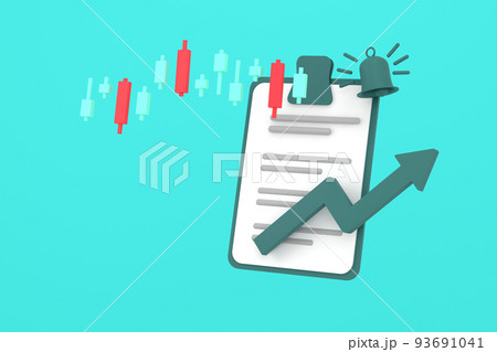 Clipboard and bell to success business conceptのイラスト素材 [93691041] - PIXTA