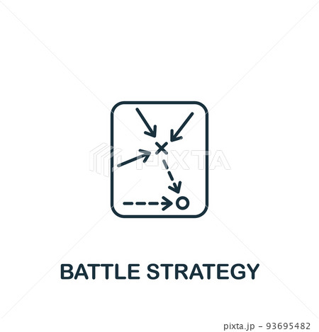 Battle Strategy icon. Line simple line War icon...のイラスト素材 [93695482 ...