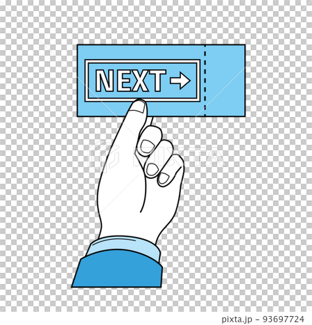 Hand holding a ticket written NEXT - Stock Illustration [93697724] - PIXTA
