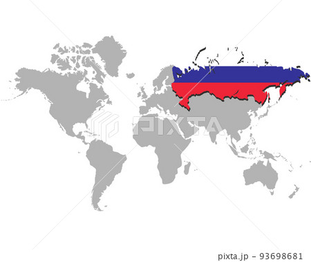 ロシアの地図のイラスト素材 [93698681] - PIXTA