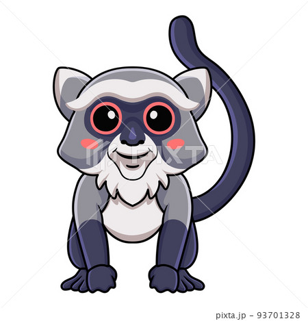 Cute samango monkey cartoon posing のイラスト素材 [93701328] - PIXTA