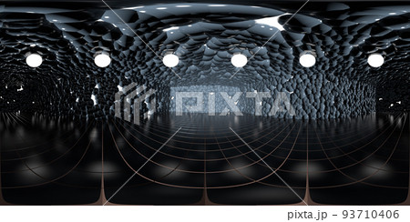 VR 360 studio panorama with reflections...のイラスト素材 [93710406] - PIXTA