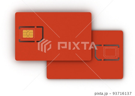 Front and back of your mobile SIM cardのイラスト素材 [93716137] - PIXTA