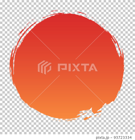 Vector illustration of a red circle drawn with... - Stock Illustration ...