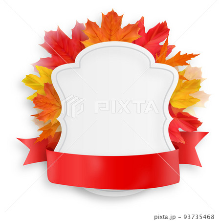 Falling Leaves Empty Autumn Frameのイラスト素材 [93735468] - PIXTA