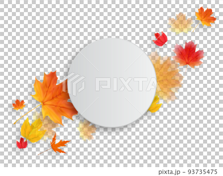 Falling Leaves Empty Autumn Frame - Stock Illustration [93735475] - PIXTA