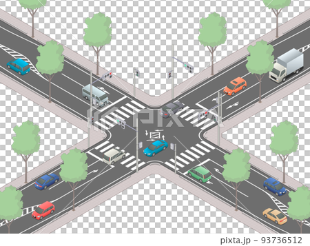 Japanese signal intersection image drawn by... - Stock Illustration ...