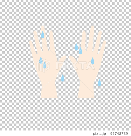 Illustration of wet hands - Stock Illustration [93748789] - PIXTA