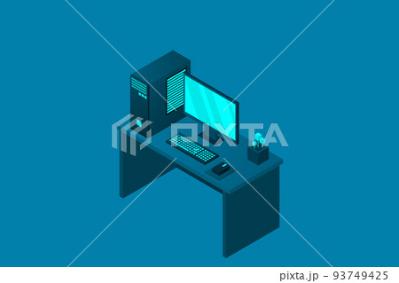 Isometric personal computerのイラスト素材 [93749425] - PIXTA