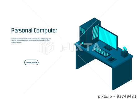 Isometric personal computerのイラスト素材 [93749431] - PIXTA