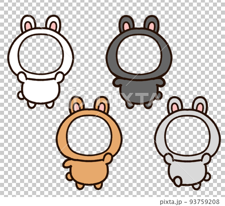 rabbit face frame set - Stock Illustration [93759208] - PIXTA