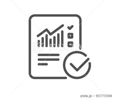 Checklist document line icon. Analysis Chart or...のイラスト素材 [93773566] - PIXTA