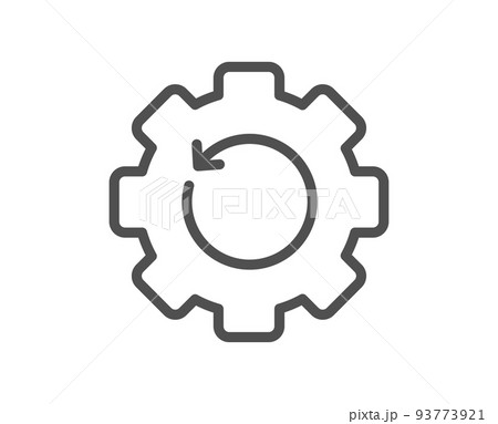 Recovery gear line icon. Backup data sign....のイラスト素材 [93773921] - PIXTA